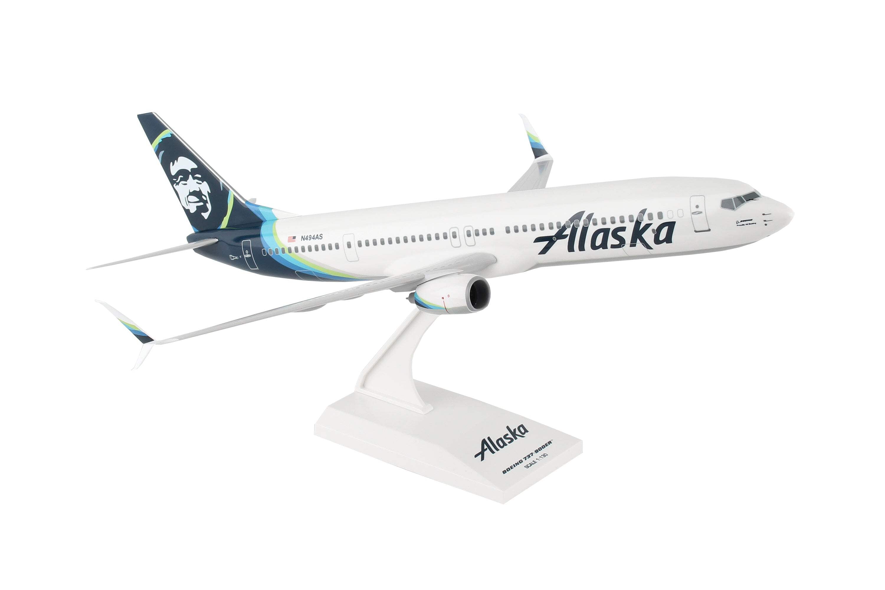 Boeing 737-900 Commercial Aircraft "Alaska Airlines" (N494AS) White ...