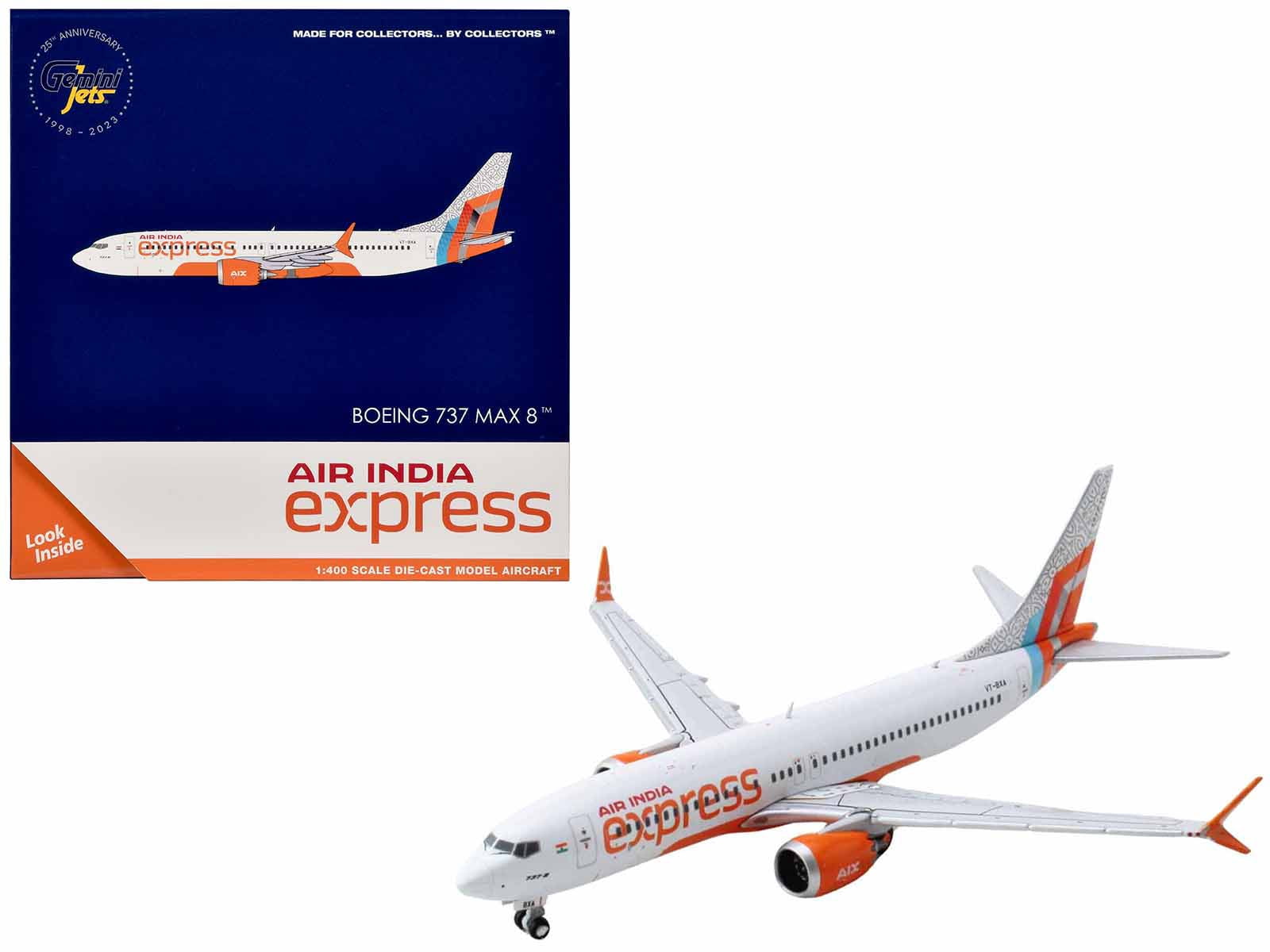 Boeing 737 MAX 8 Commercial Aircraft "Air India Express" (VT-BXA) White ...