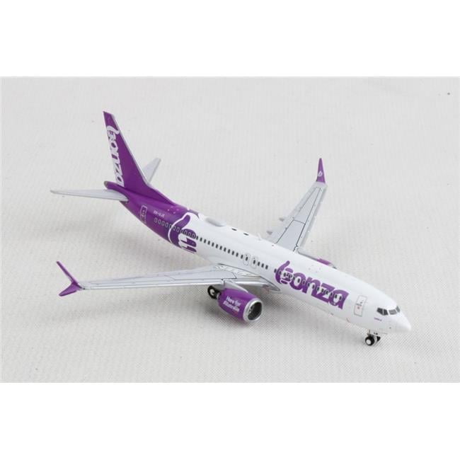 Boeing 737 MAX 8 Commercial Aircraft "Bonza Aviation" White and Purple ...