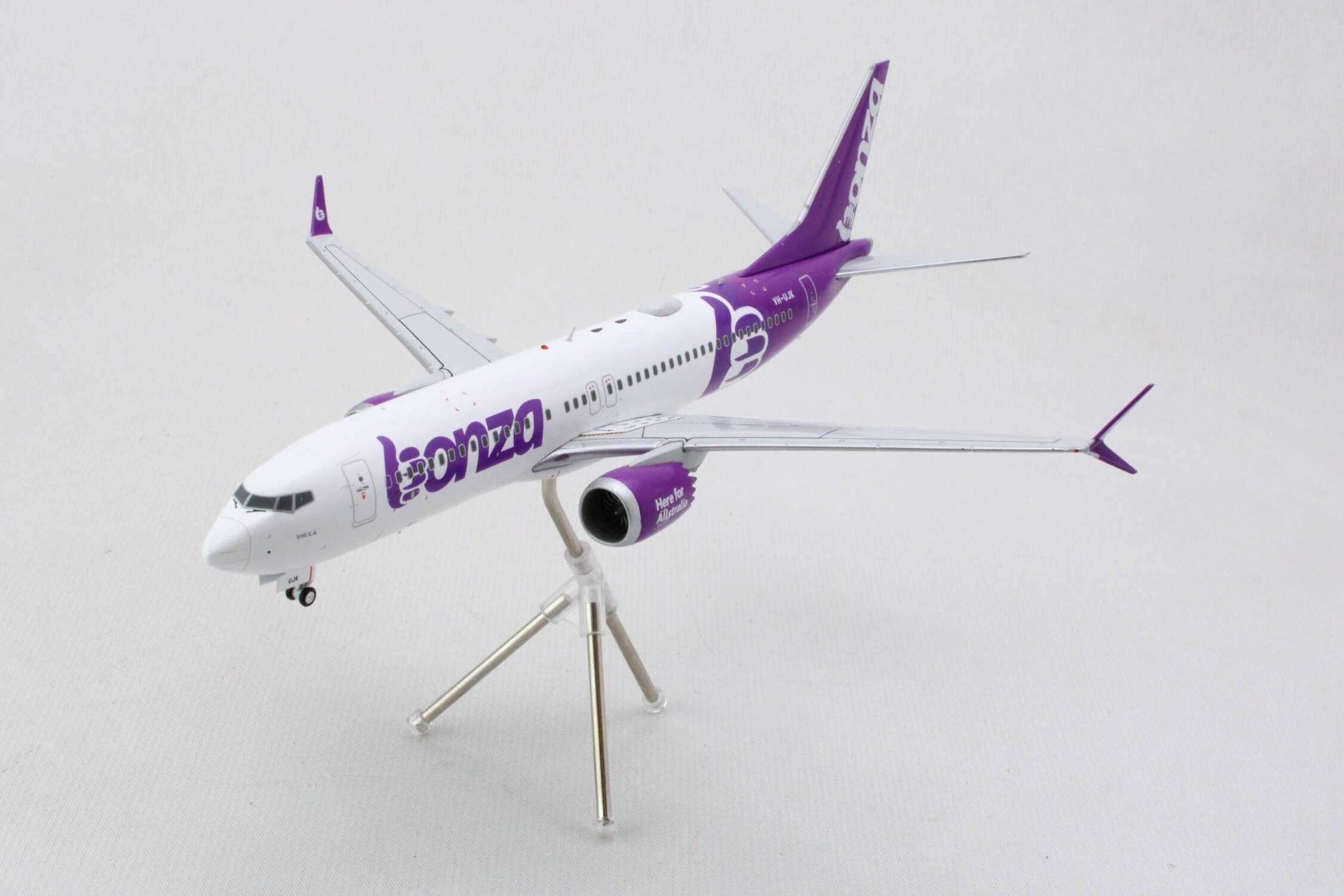 Boeing 737 MAX 8 Commercial Aircraft "Bonza Aviation" White w/Tail ...