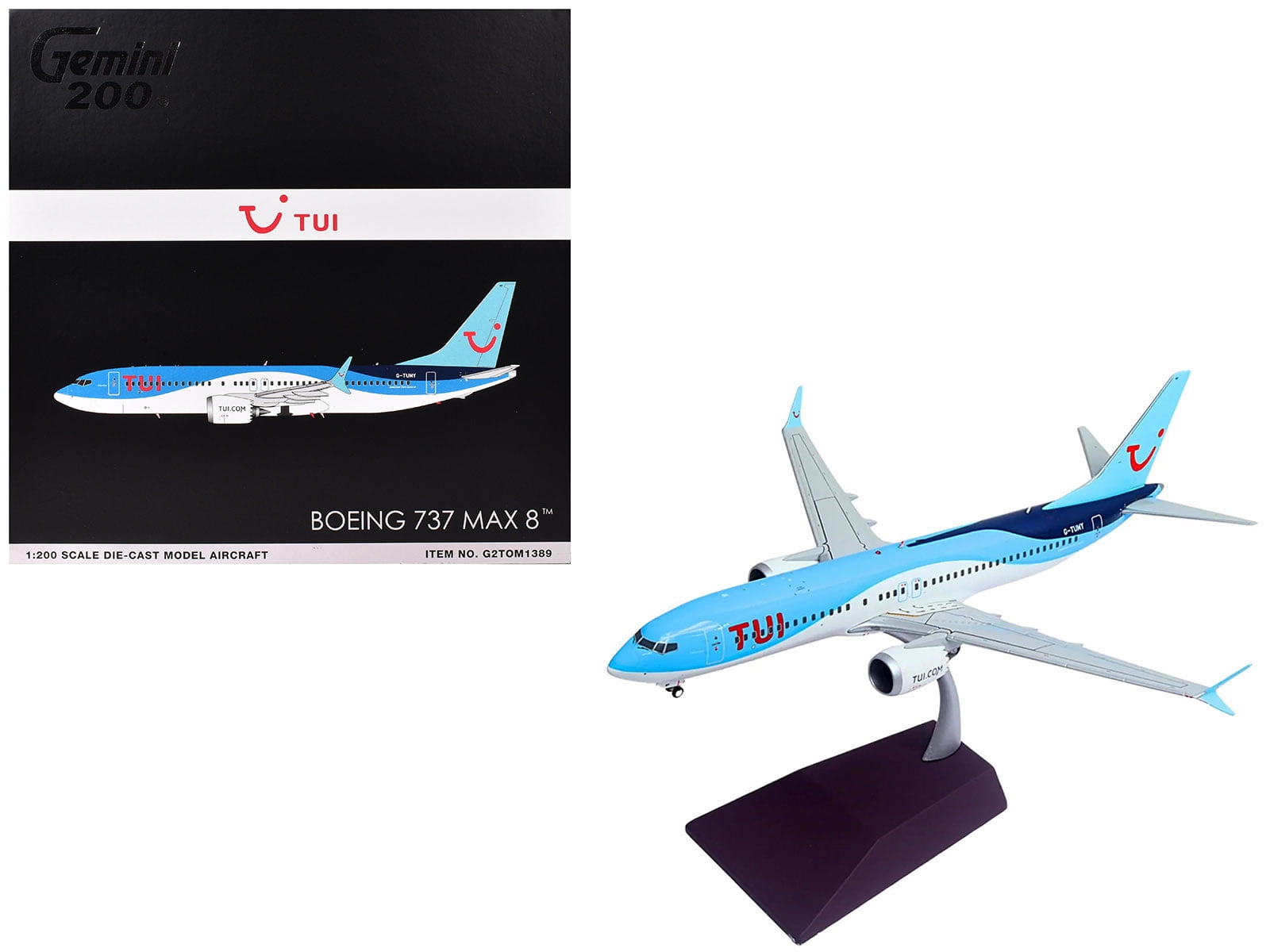 Boeing 737 MAX 8 Commercial Aircraft "TUI Airways" Blue and White ...