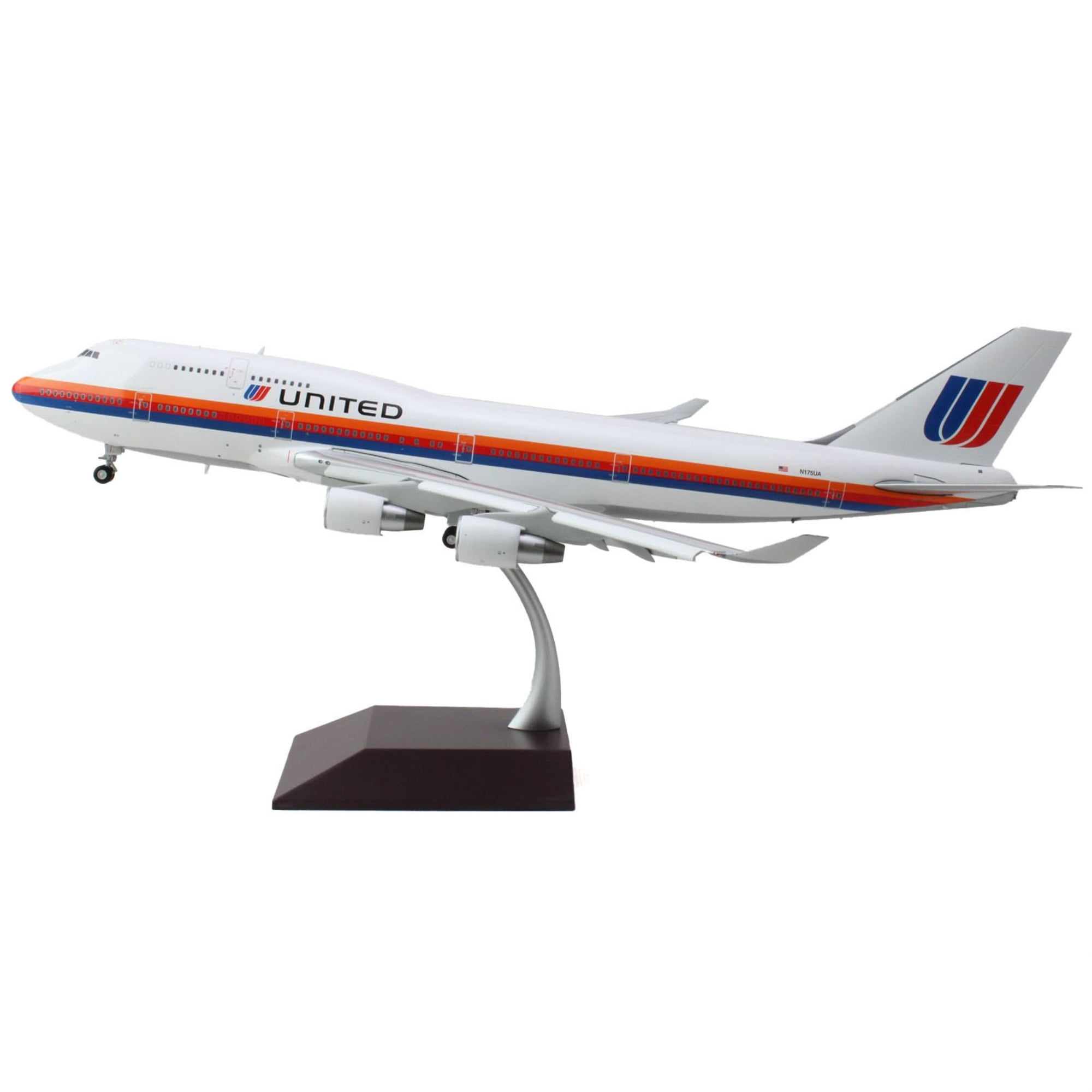 Boeing 747-400 Commercial Aircraft with Flaps Down "United Airlines ...