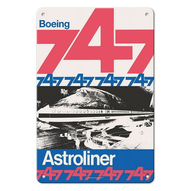 Boeing 747 Jet - Astroliner - Vintage Airline Travel Poster by Peter ...