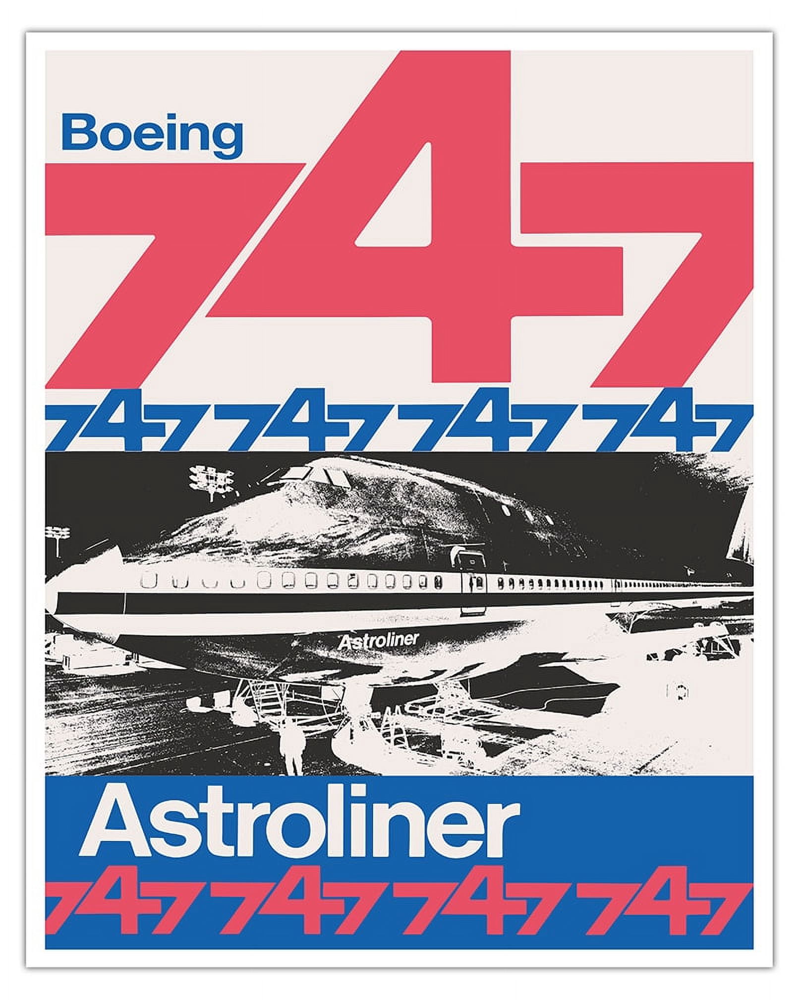 Boeing 747 Jet - Astroliner - Vintage Airline Travel Poster by Peter ...