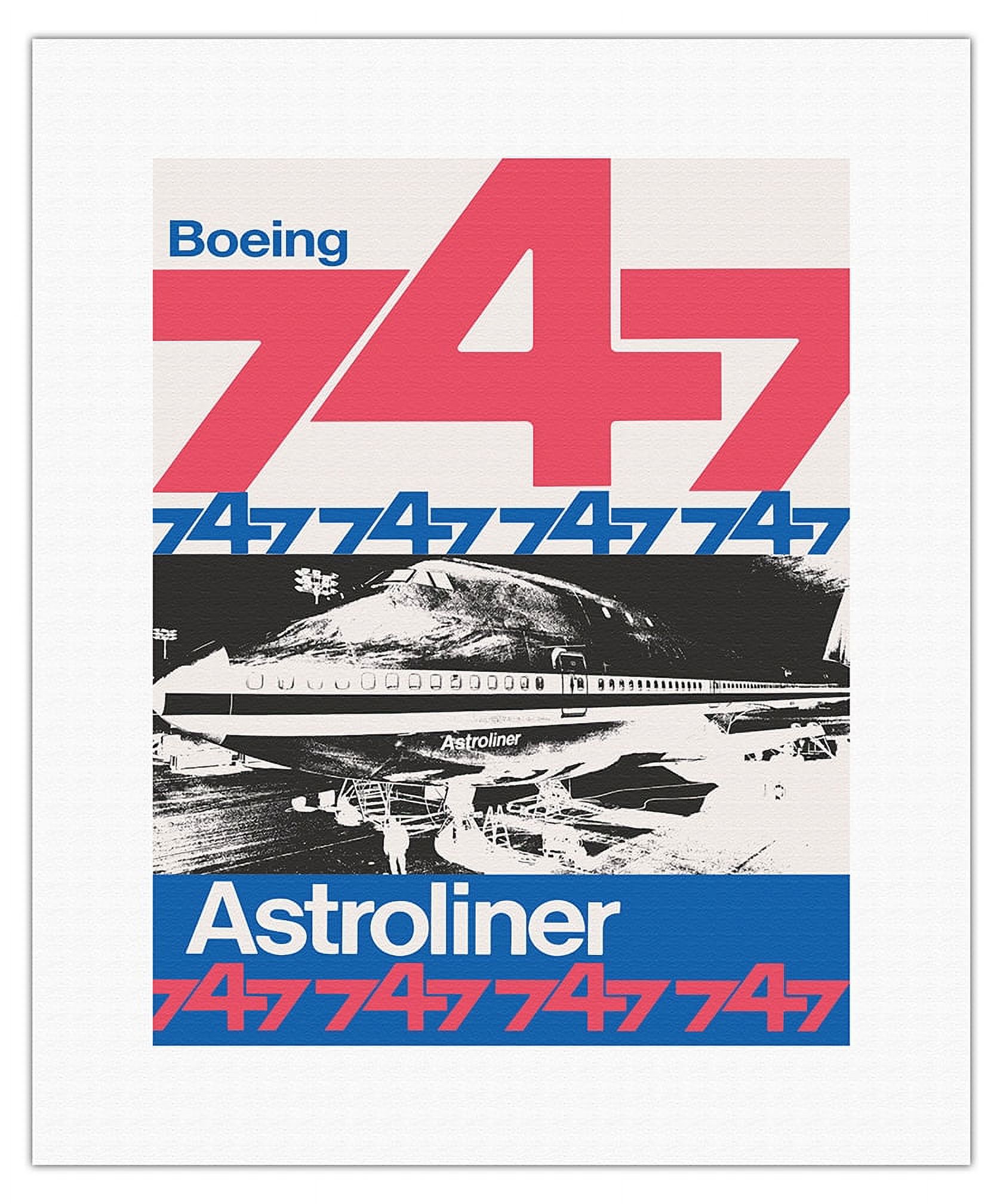 Boeing 747 Jet - Astroliner - Vintage Airline Travel Poster by Peter ...