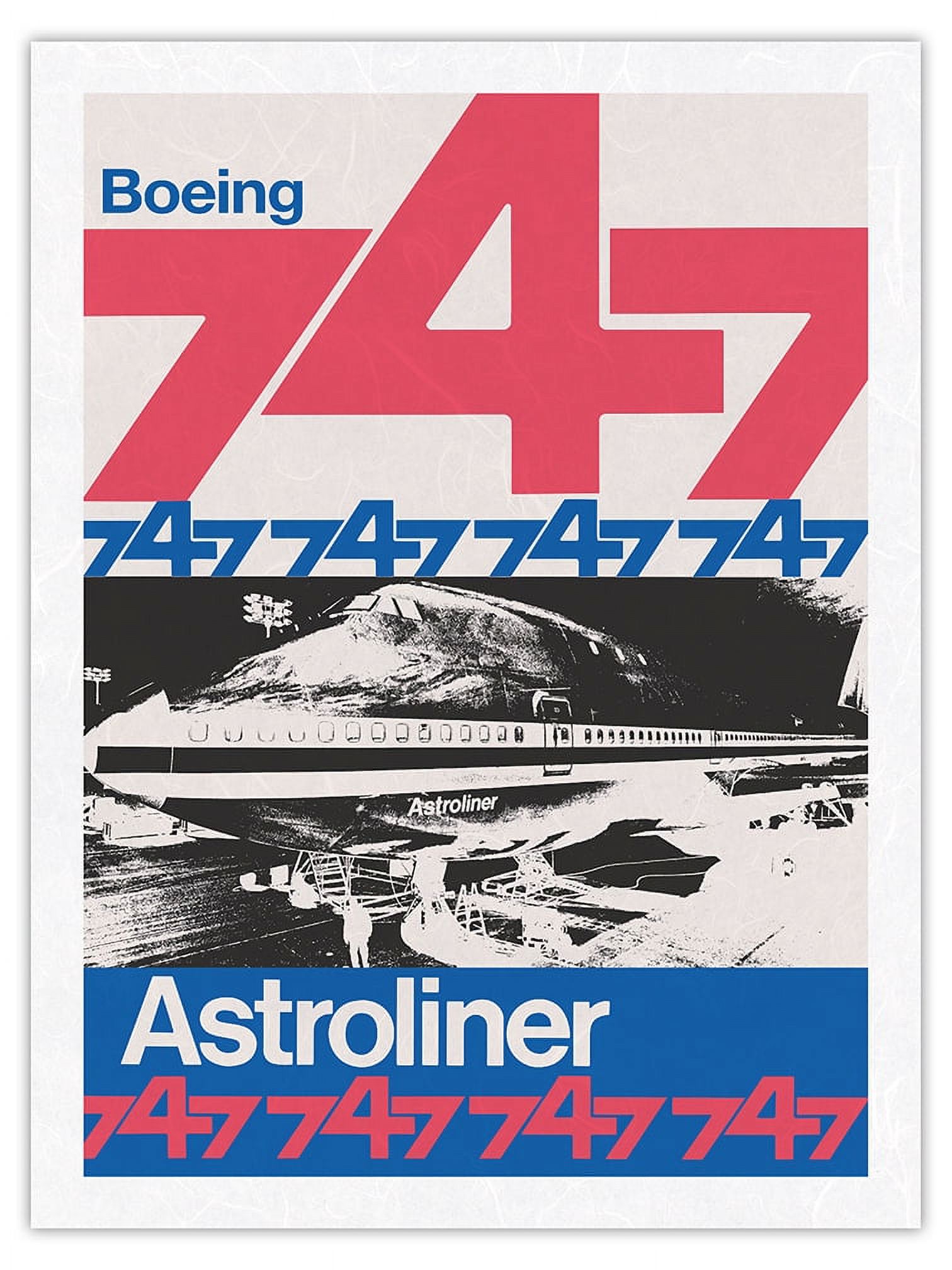 Boeing 747 Jet - Astroliner - Vintage Airline Travel Poster by Peter ...