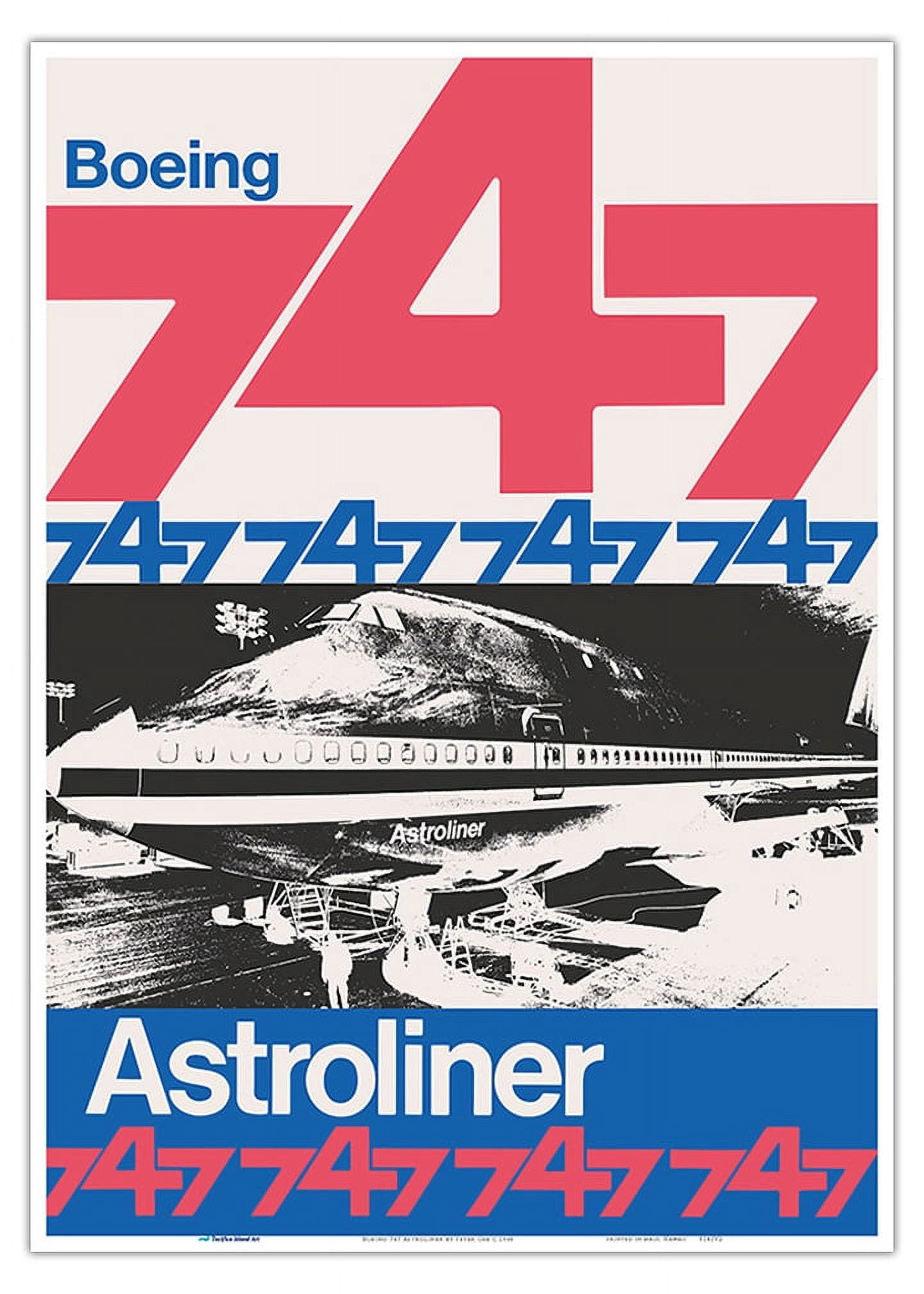 Boeing 747 Jet - Astroliner - Vintage Airline Travel Poster by Peter ...