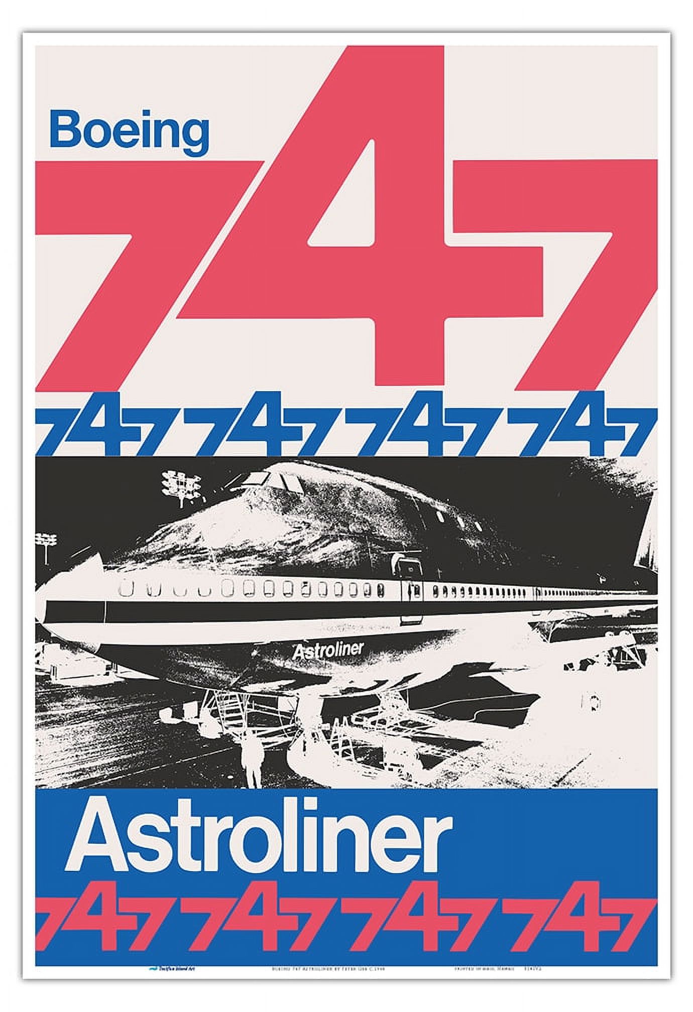 Boeing 747 Jet - Astroliner - Vintage Airline Travel Poster by Peter ...