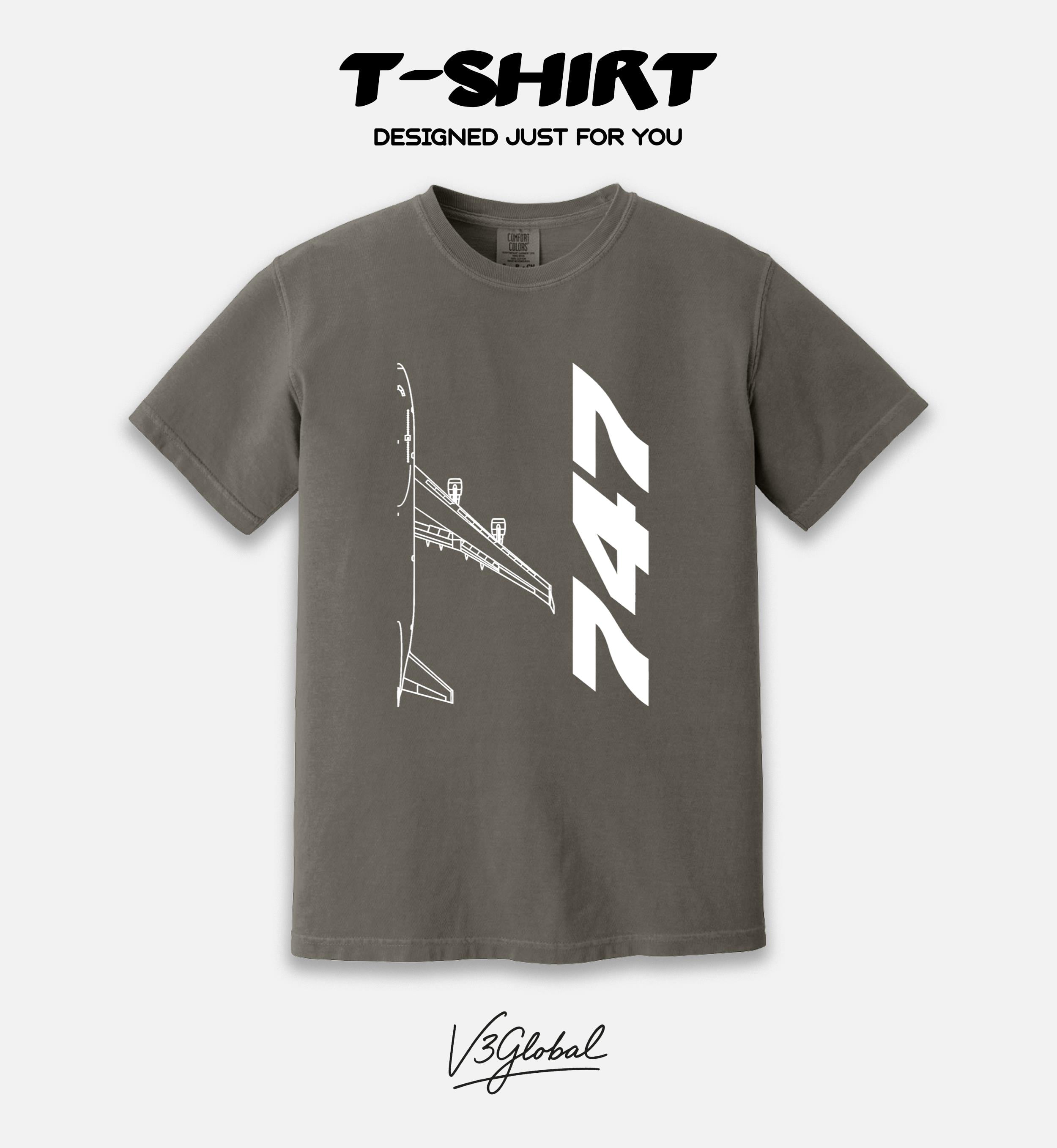 Boeing 747 of The Skies Classic Aircraft Fan Design Comfort Color T ...