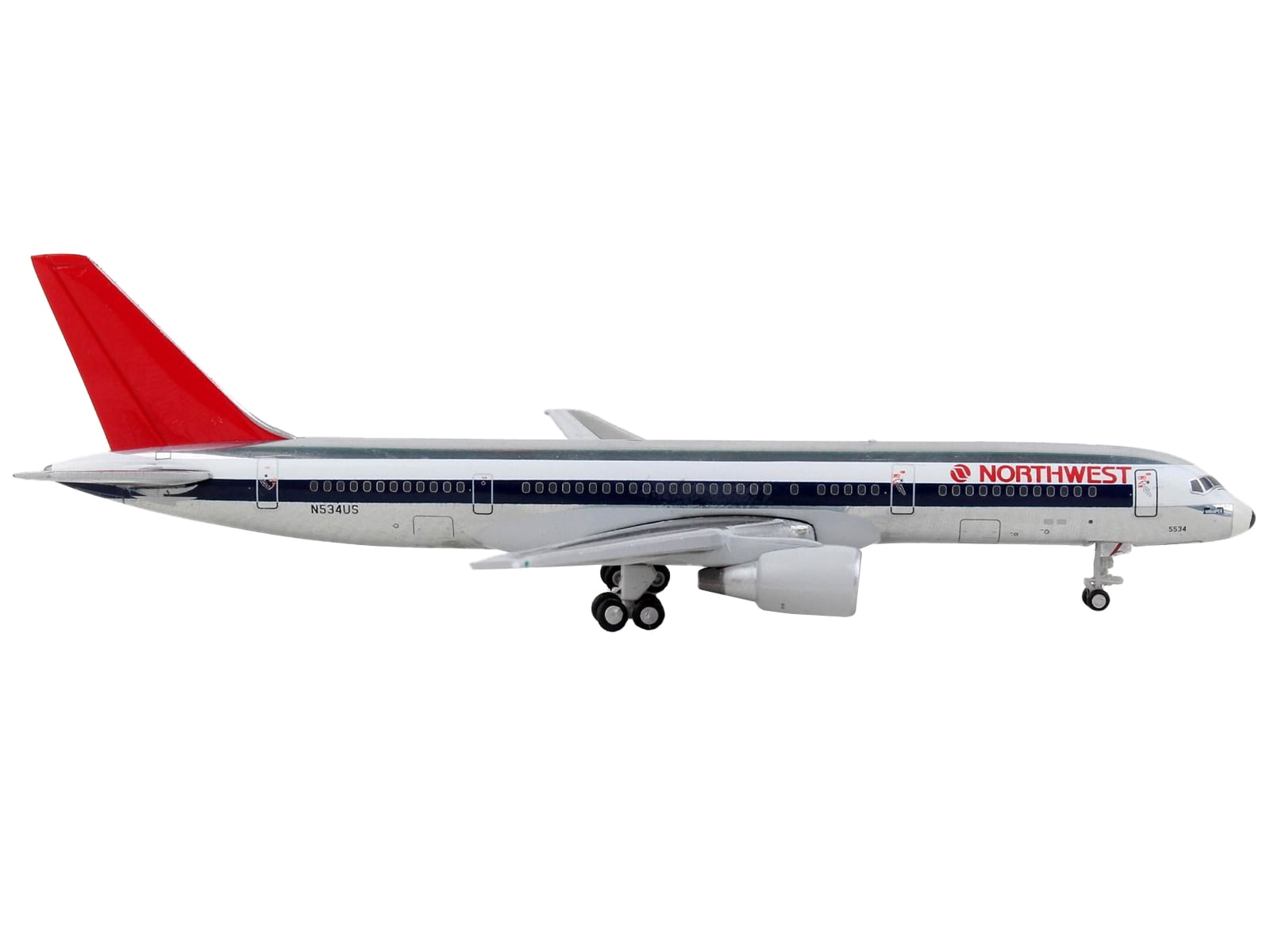 Boeing 757-200 Commercial Aircraft "Northwest Airlines" Silver and ...
