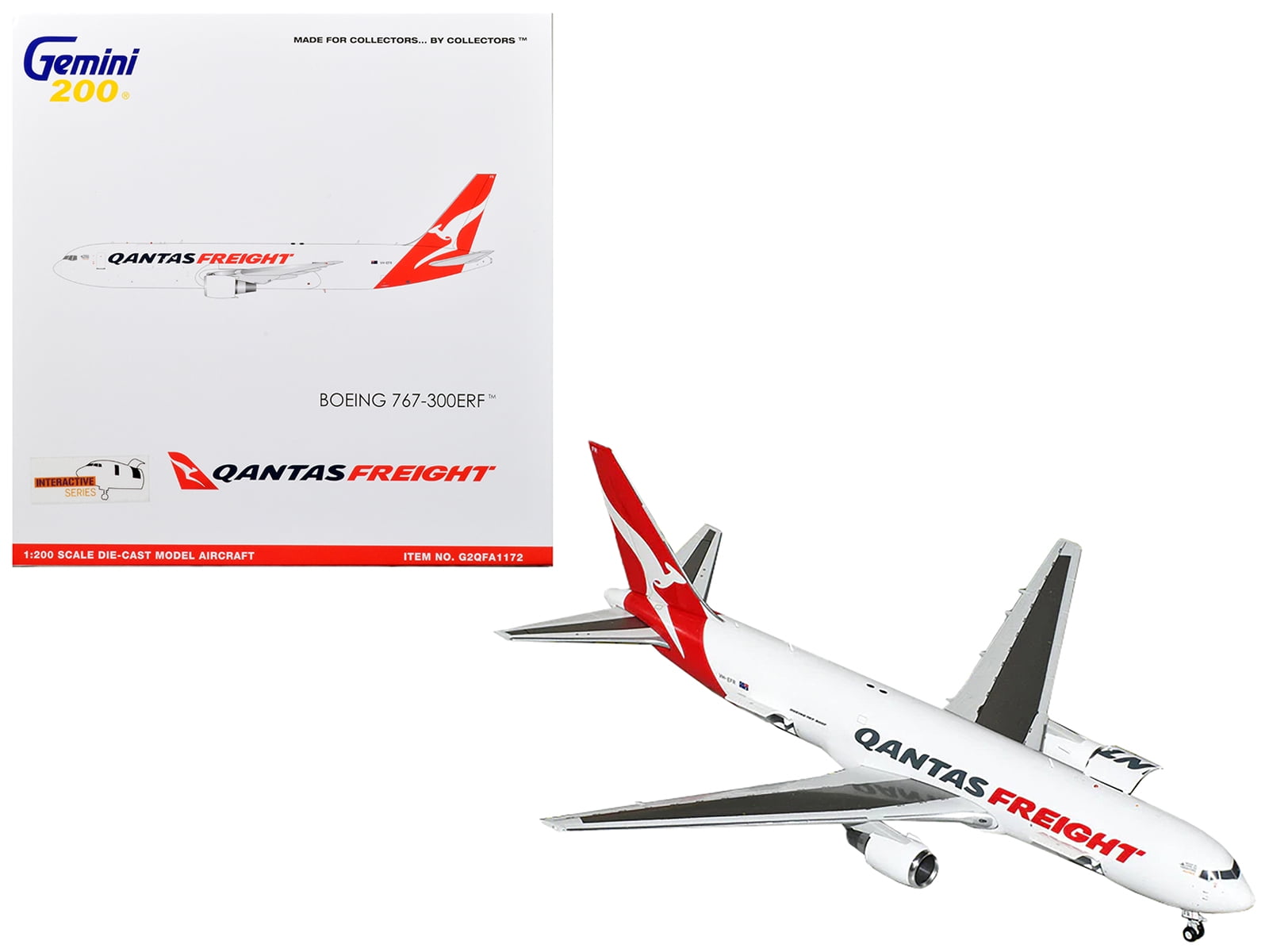 Boeing 767-300ERF Commercial Aircraft "Qantas Freight" White with Red ...