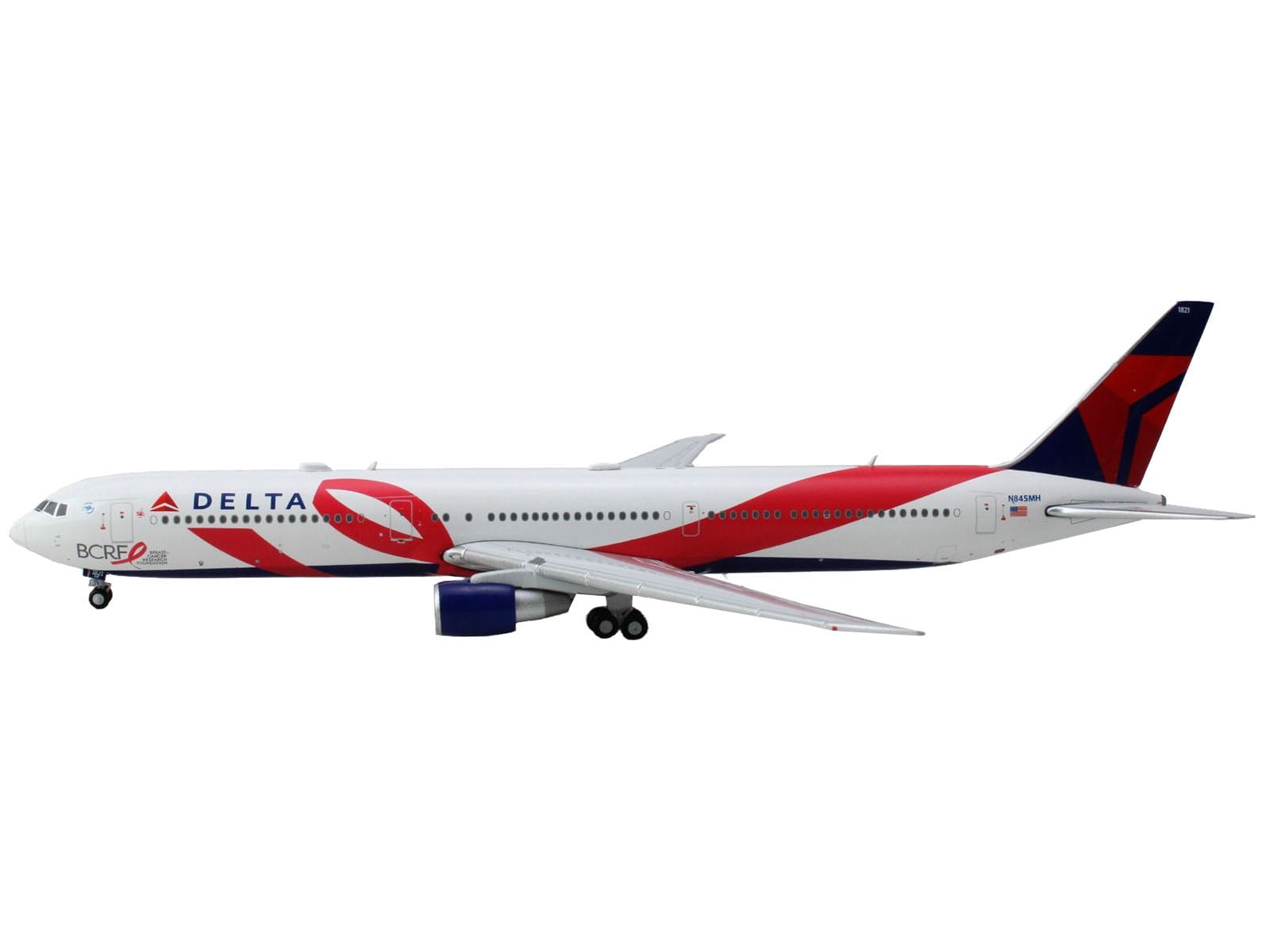 Boeing 767-400ER Commercial Aircraft "Delta Air Lines - Breast Cancer ...
