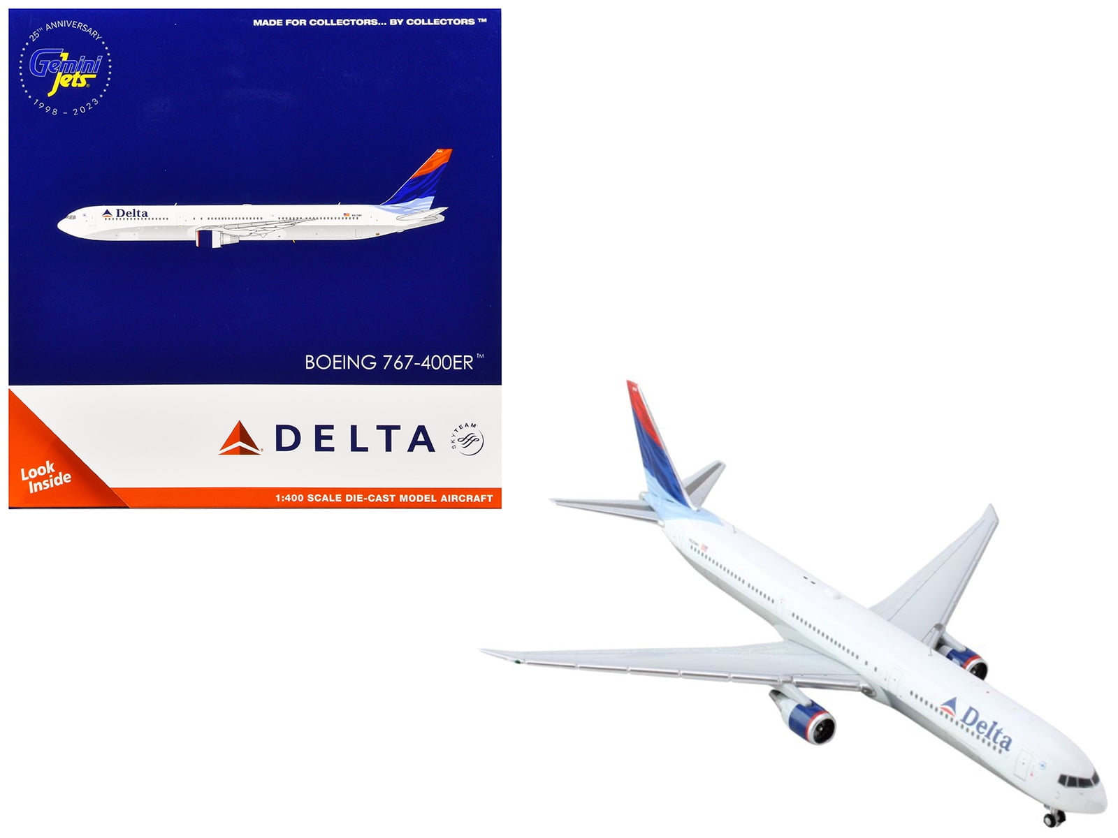 Boeing 767-400ER Commercial Aircraft "Delta Air Lines" (N829MH) White ...