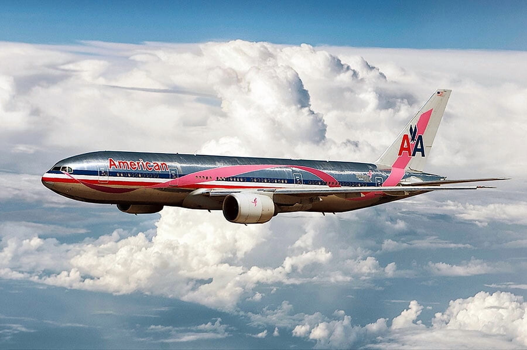 Boeing 777-200 Breast Cancer Awareness - 20x30 Inch Laminated Aviation ...