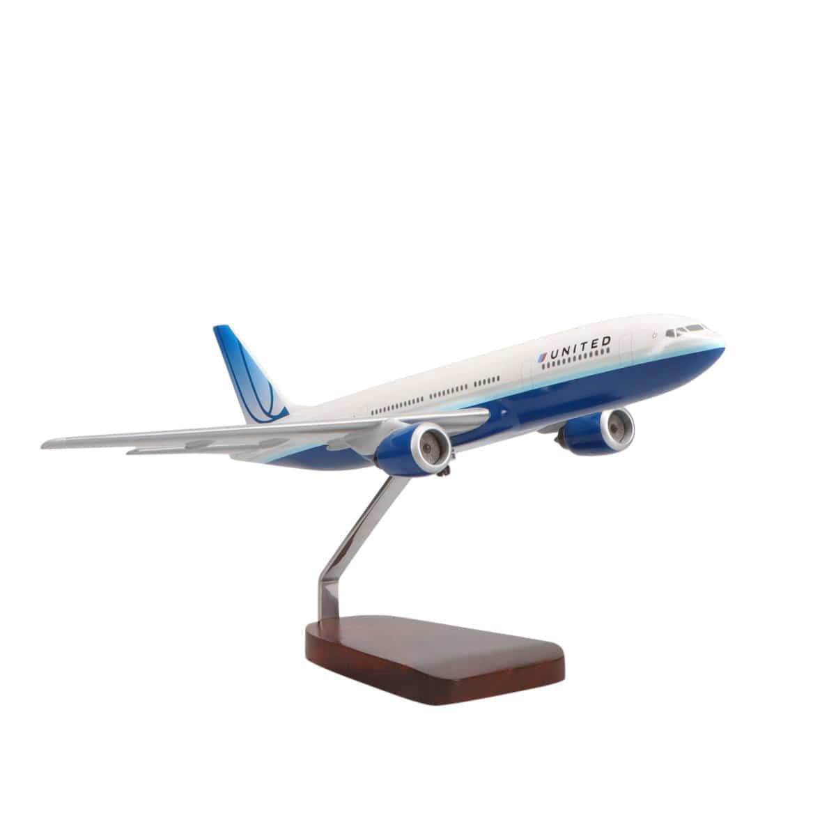 Boeing™ 777-200 United Airlines (Blue Tulip Livery) Large Mahogany ...