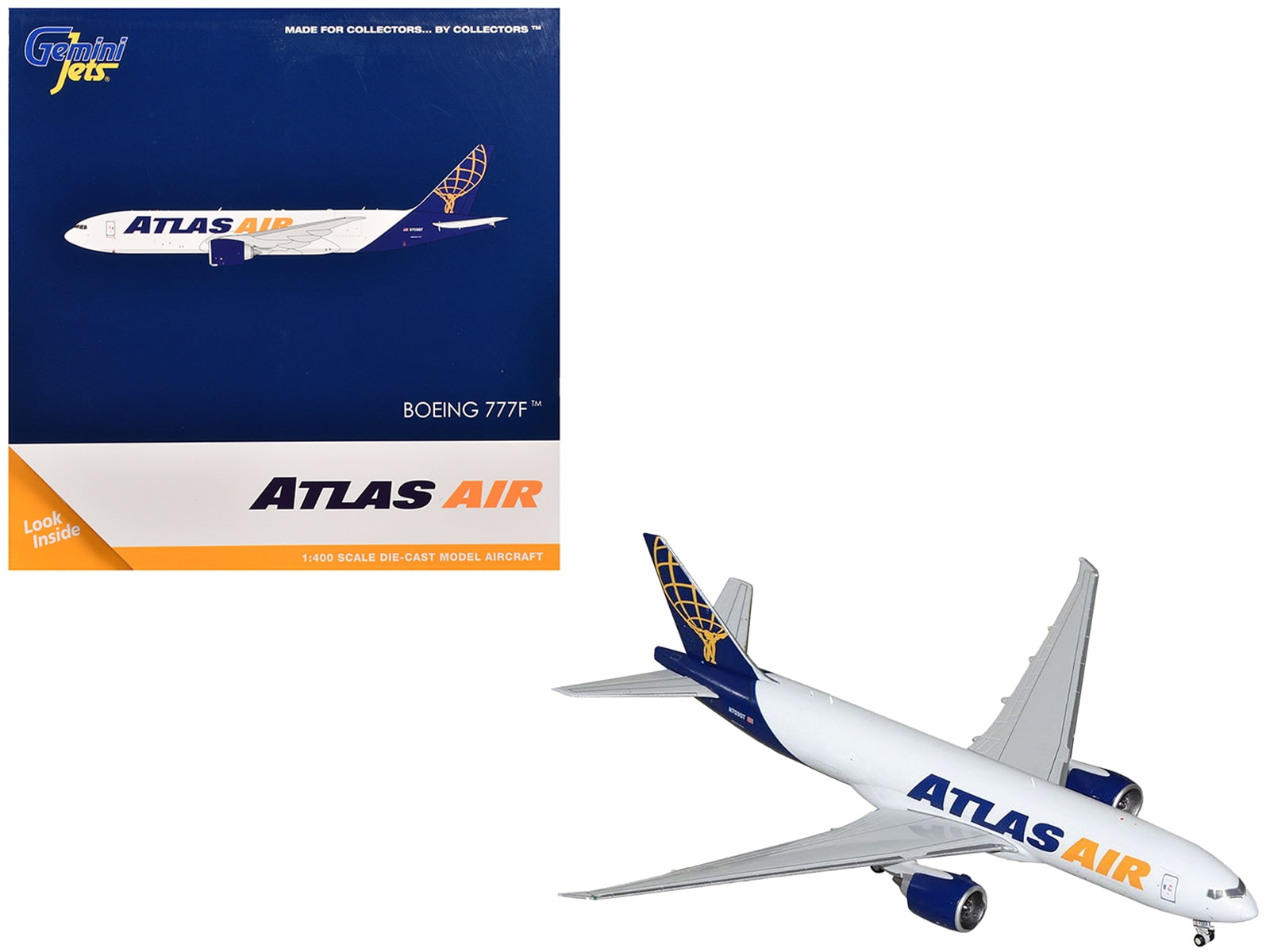 Boeing 777-200LR Commercial Aircraft "Atlas Air" (N703GT) White with ...