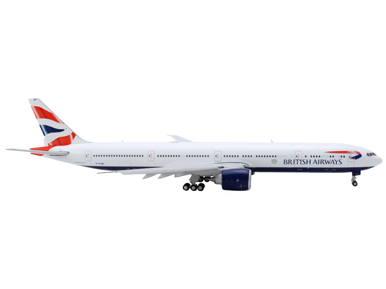 Boeing 777-300ER Commercial Aircraft with Flaps Down "British Airways ...