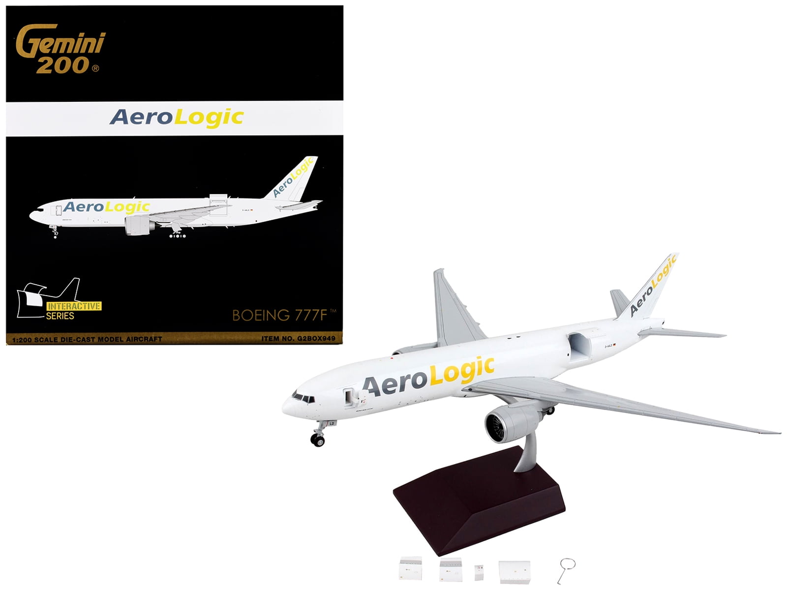 Boeing 777F Commercial Aircraft "AeroLogic" White "Gemini 200 ...