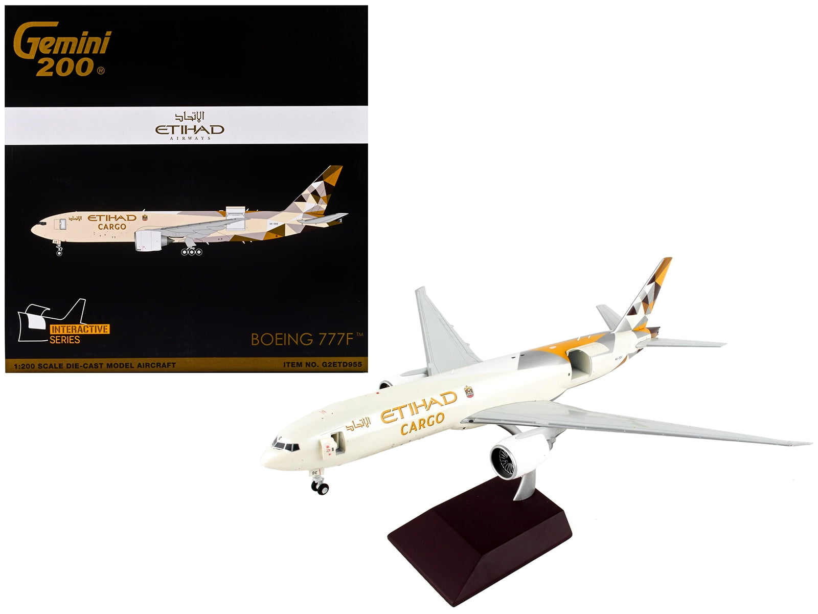 Boeing 777F Commercial Aircraft "Etihad Airways Cargo" Beige with Tail ...