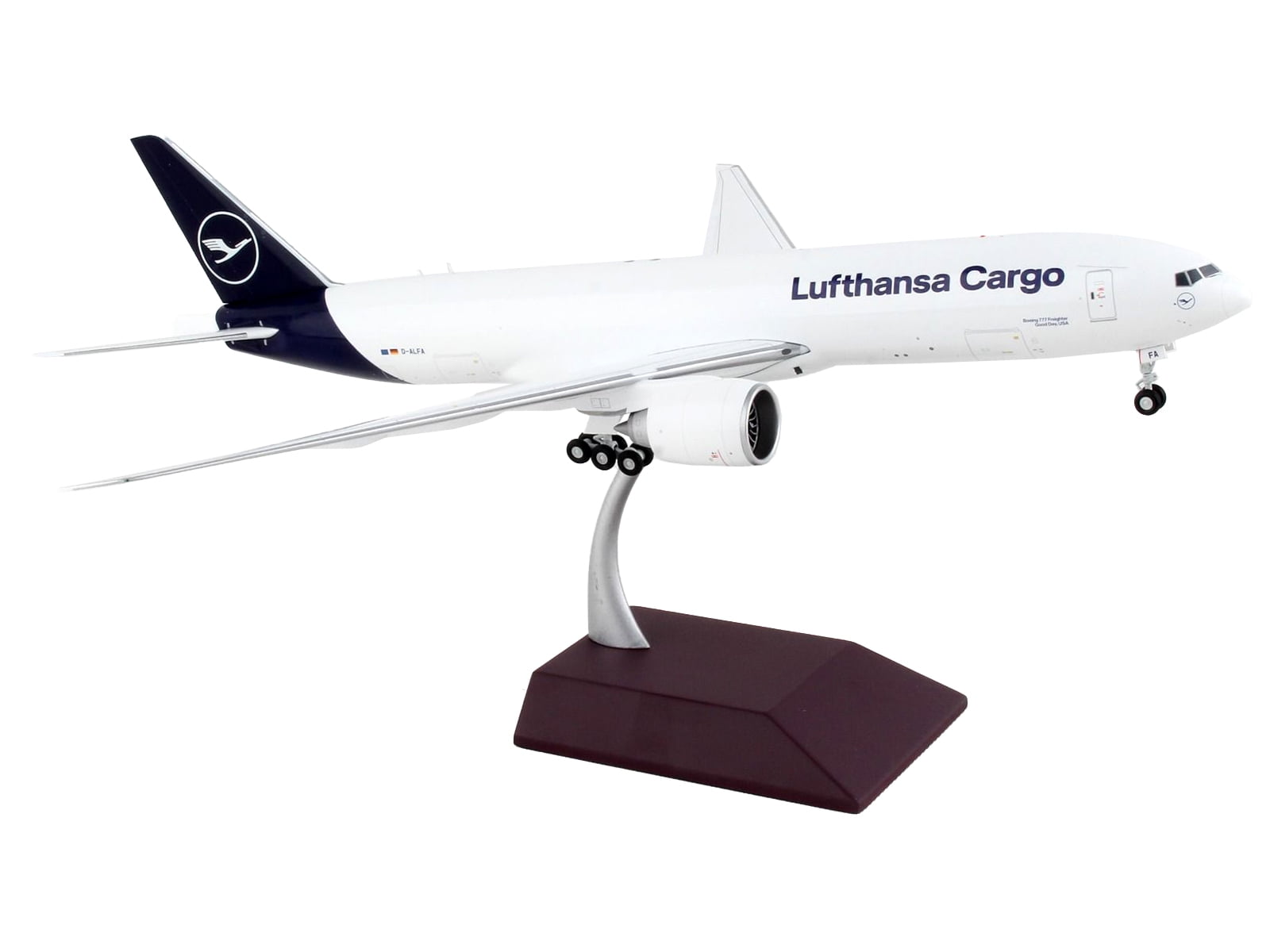 Boeing 777F Commercial Aircraft "Lufthansa Cargo" White with Blue Tail ...