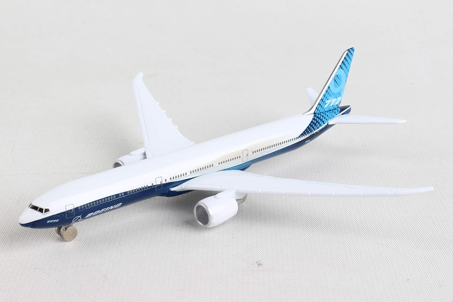 Boeing 777X Commercial Aircraft Corporate Livery White and Blue Model ...