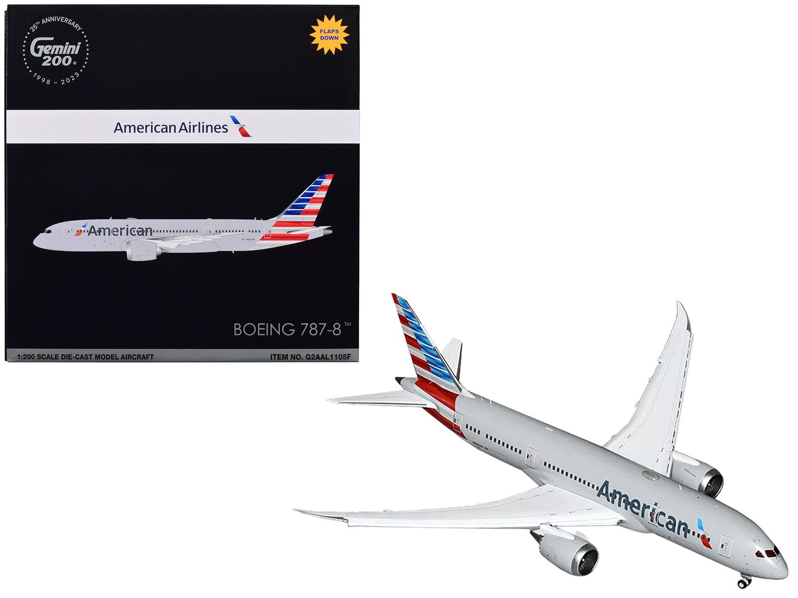 Boeing 787-8 Commercial Aircraft with Flaps Down "American Airlines ...