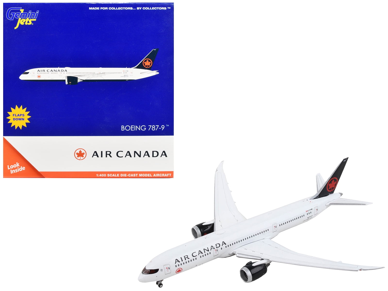 Boeing 787-9 Commercial Aircraft with Flaps Down "Air Canada" White ...