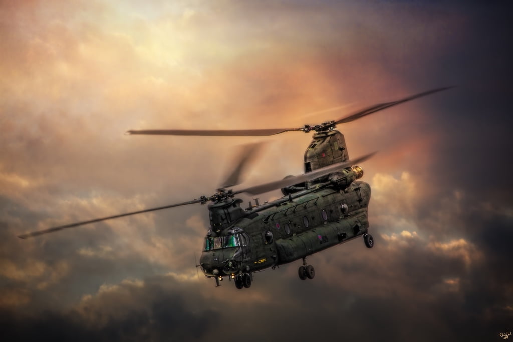 Boeing CH47 Chinook by Chris Lord Photo Photograph Cool Wall Art Print ...