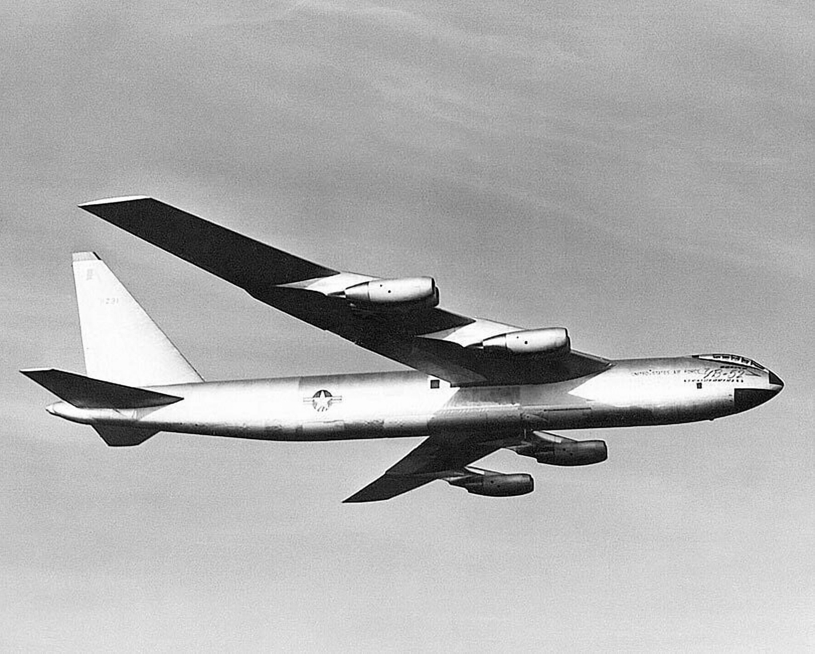 Boeing YB-52 in Flight Stratofortress Style -1 - 12x18 Inch Laminated ...