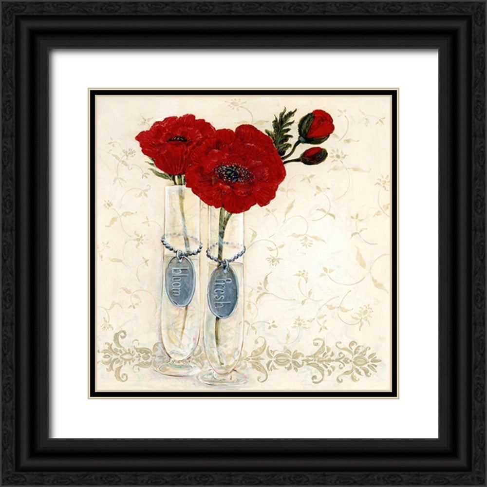 Boem, O. 12x12 Black Ornate Wood Framed with Double Matting Museum Art ...