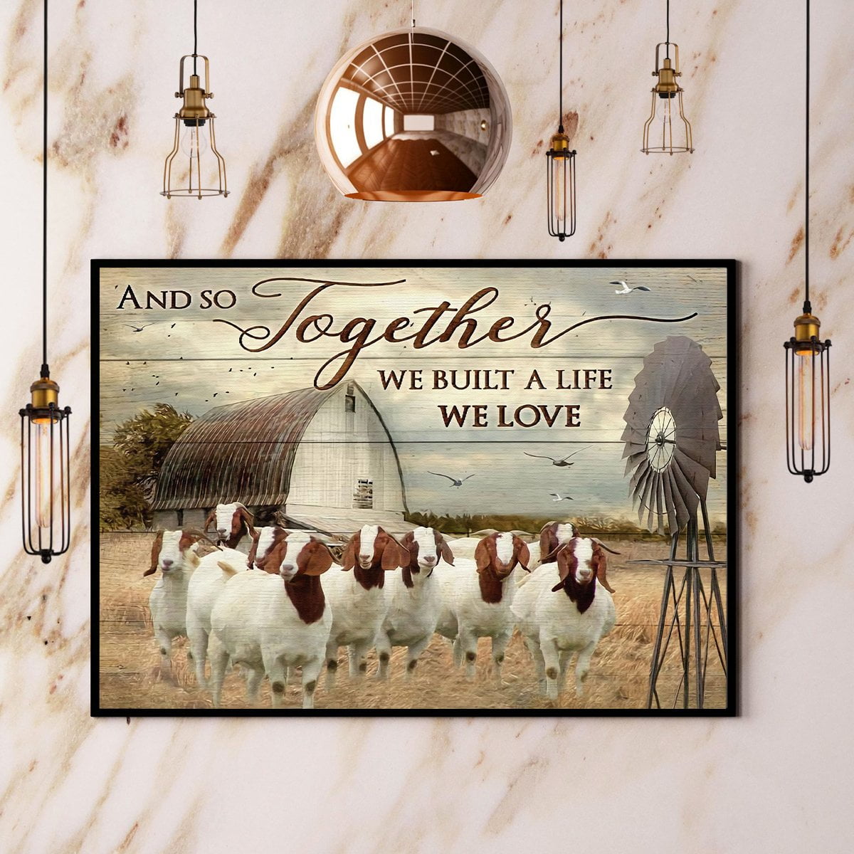 Boer Goats And So Together We Built The Life We Love Paper Poster No Frame Matte Wall Art Decor ...