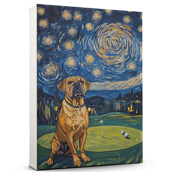Boerboel Vintage Dog Golf Canvas – Artistic Sports, Boerboel Dog with ...