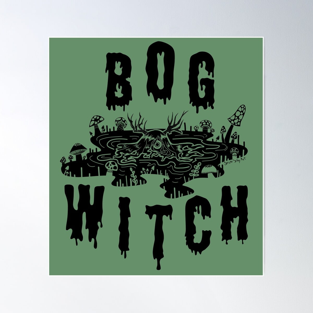 Bog Witch-Black Poster Wall Art, Modern Wall Decor For Living Room ...