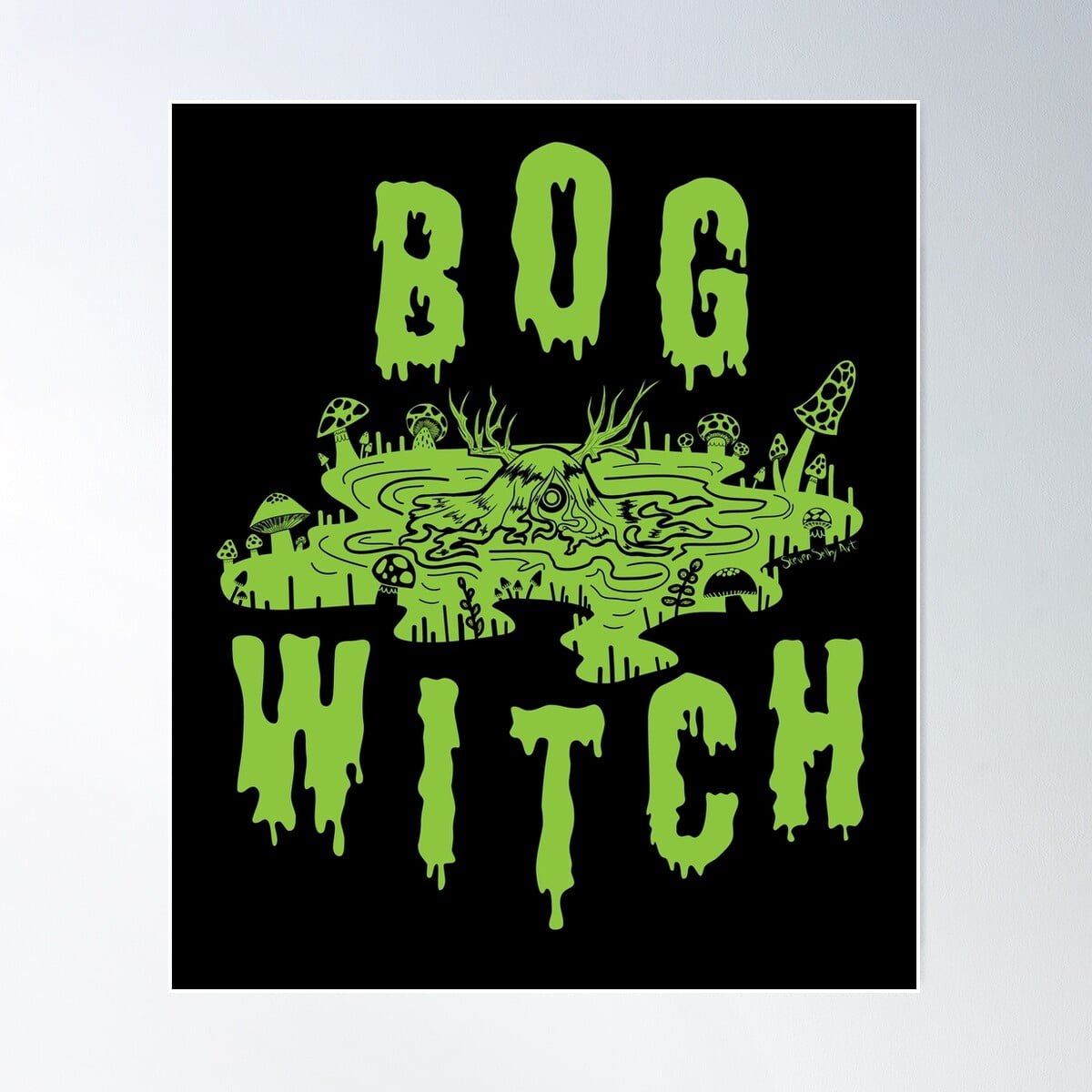 Bog Witch-Green Poster Wall Art, Modern Wall Decor For Living Room ...