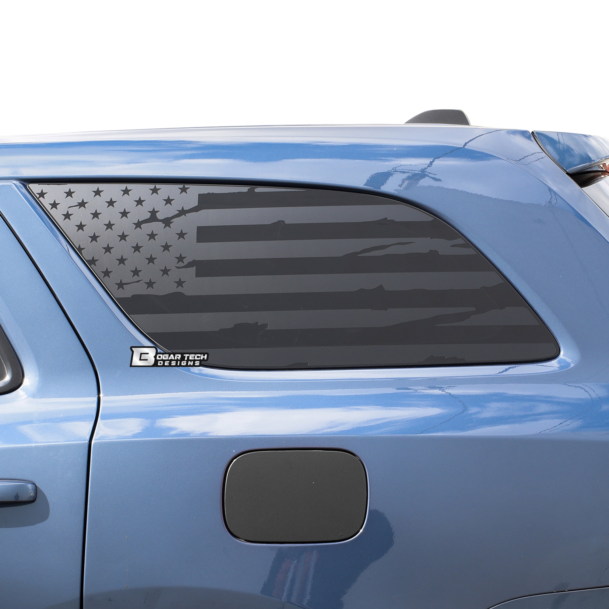 Bogar Tech Designs Precut Distressed American Flag Rear Side Quarter ...