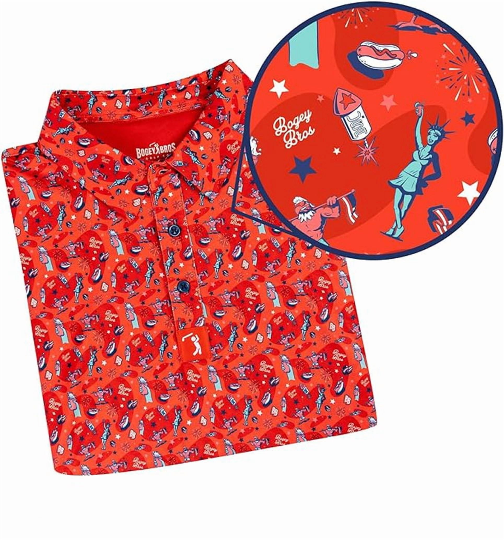 Bogey Bros Golf Mens Leggy Liberty Polo XXL Leggy Liberty XXL - Walmart.com