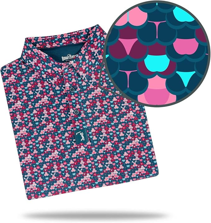 Bogey Bros Men's 4 Way Stretch Short Sleeve Golf Polo Shirt (3X-Large ...