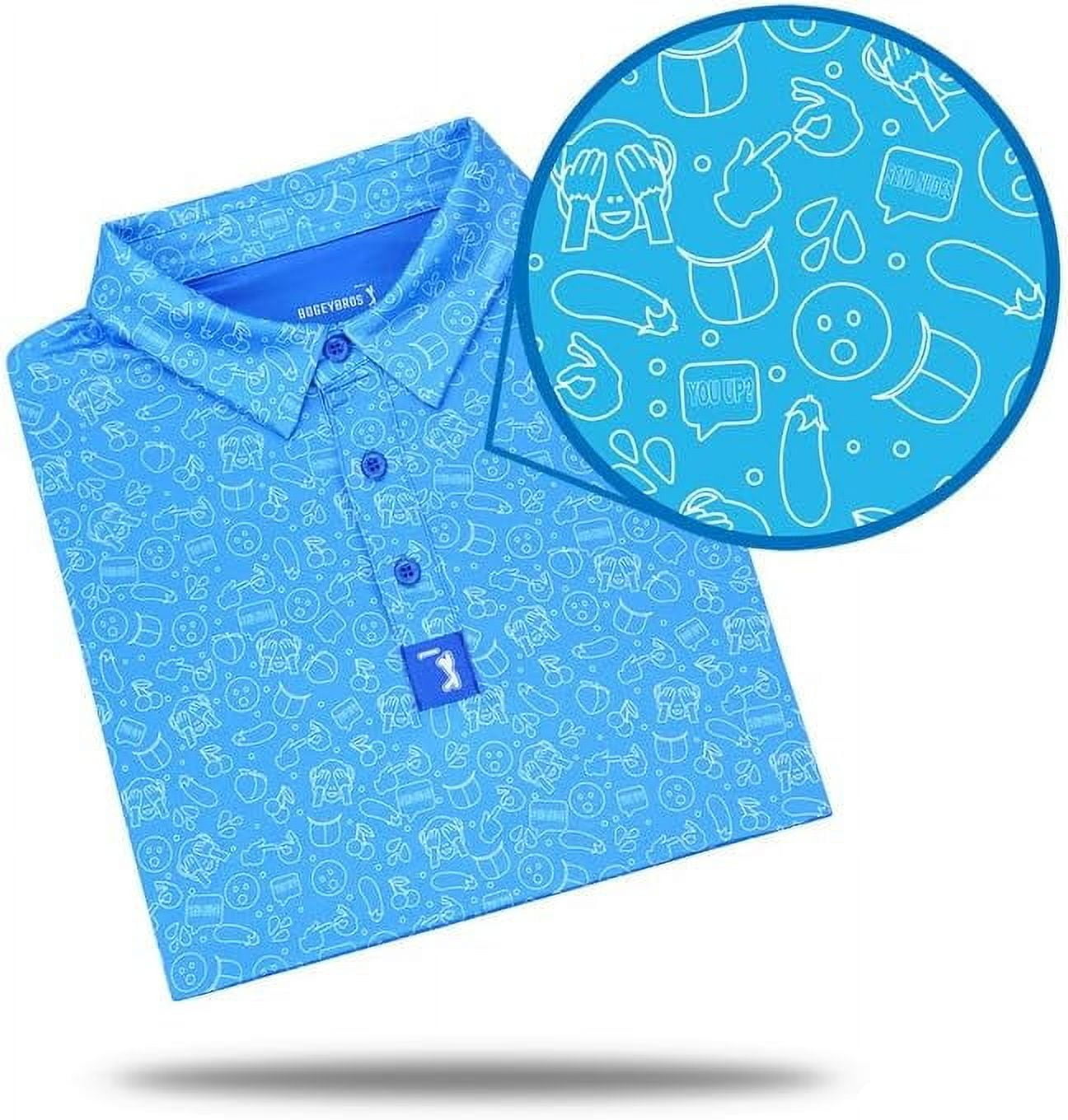 Bogey Bros Men's 4 Way Stretch Short Sleeve Golf Polo Shirt. (Risky ...