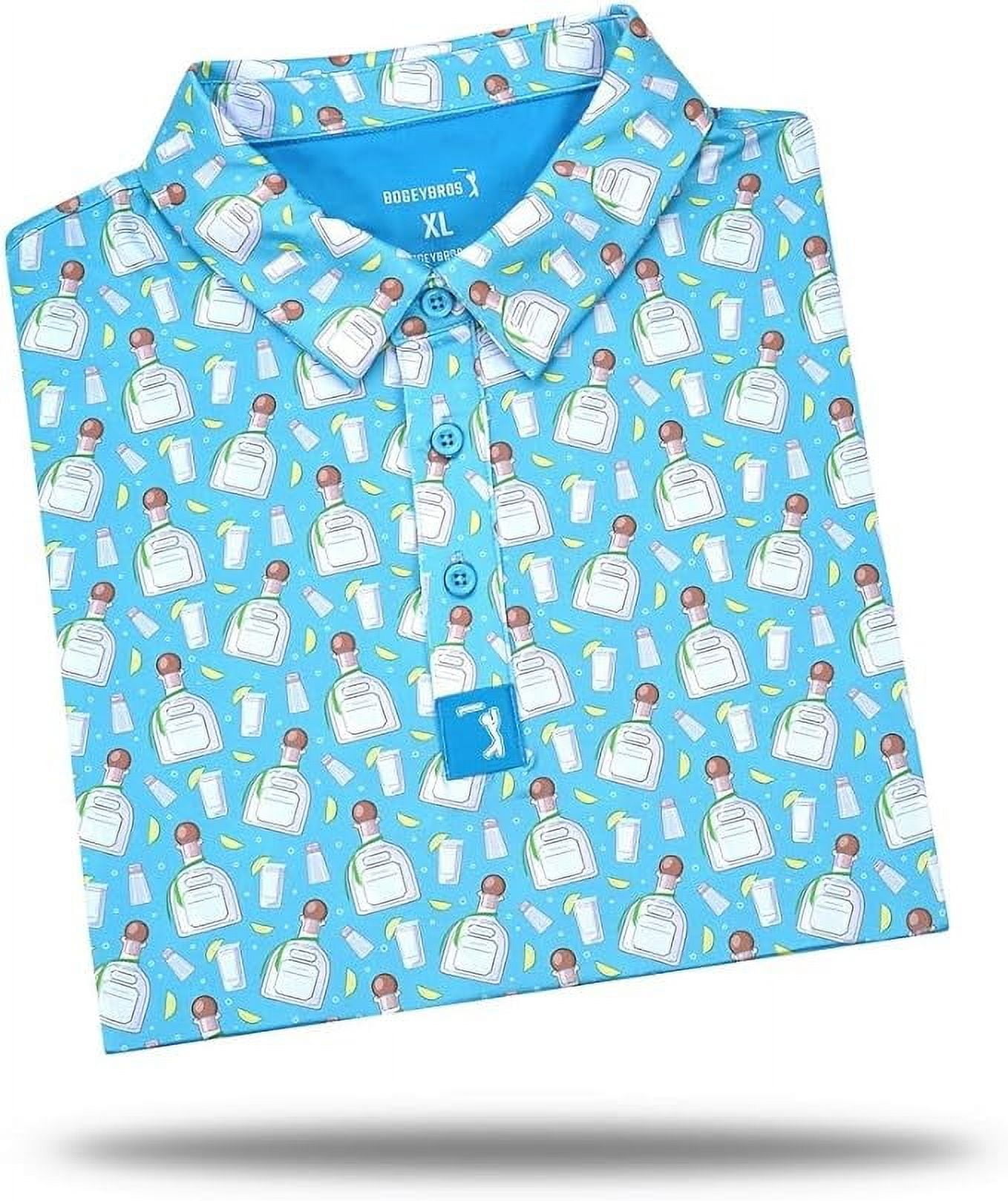 Bogey Bros Men's 4 Way Stretch Short Sleeve Golf Polo Shirt (Large ...
