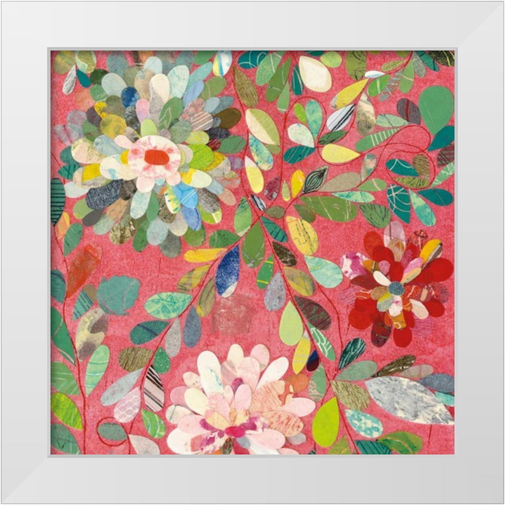 Boggs, Candra 15x15 White Modern Wood Framed Museum Art Print Titled - Red and Pink Dahlia III ...