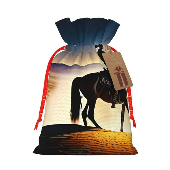 Bogiau Azure Sky Western Desert Cowboy Pattern Christmas Gift Bags ...