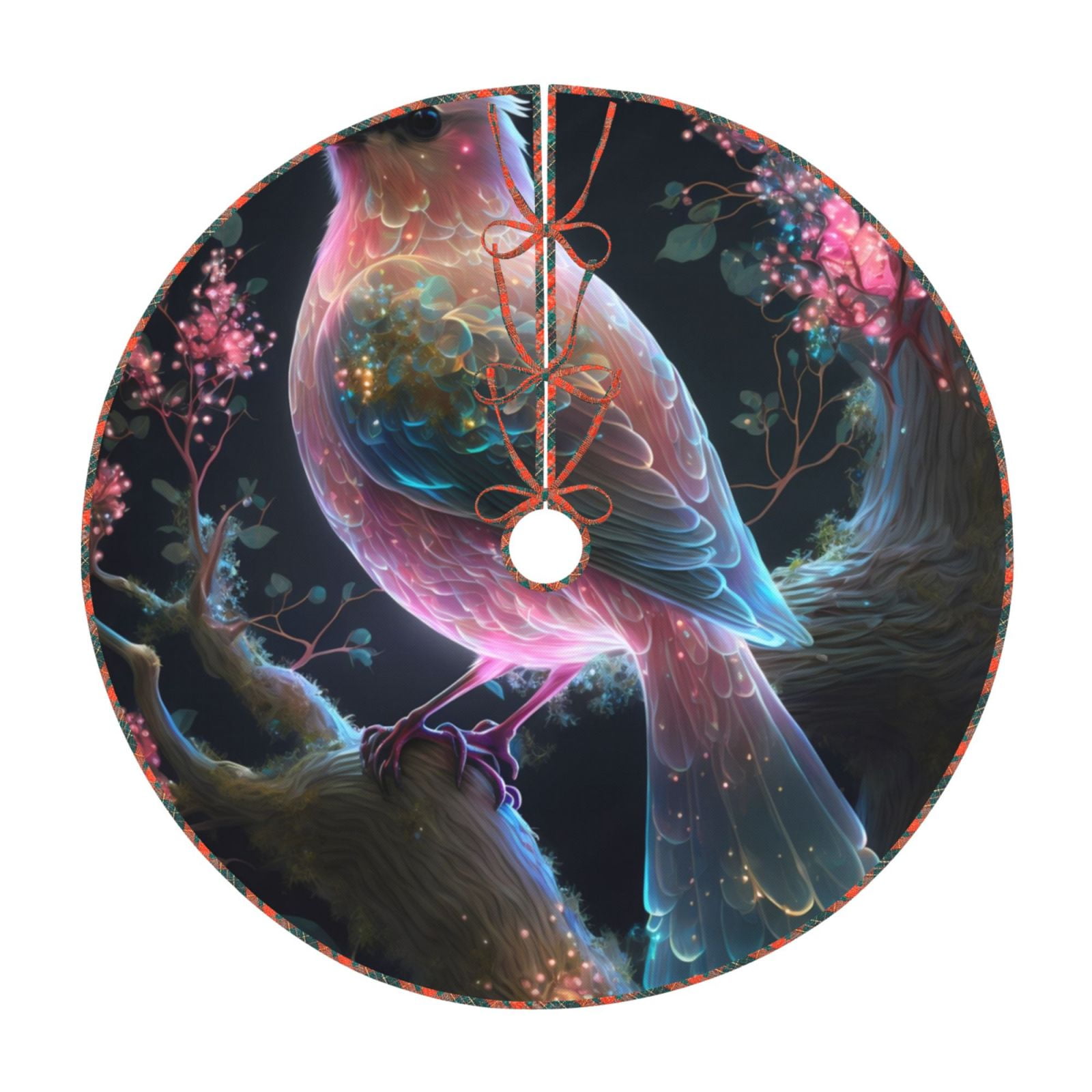 Bogiau Bird 3 Pattern Christmas Tree Skirt with Ties , Christmas Tree ...