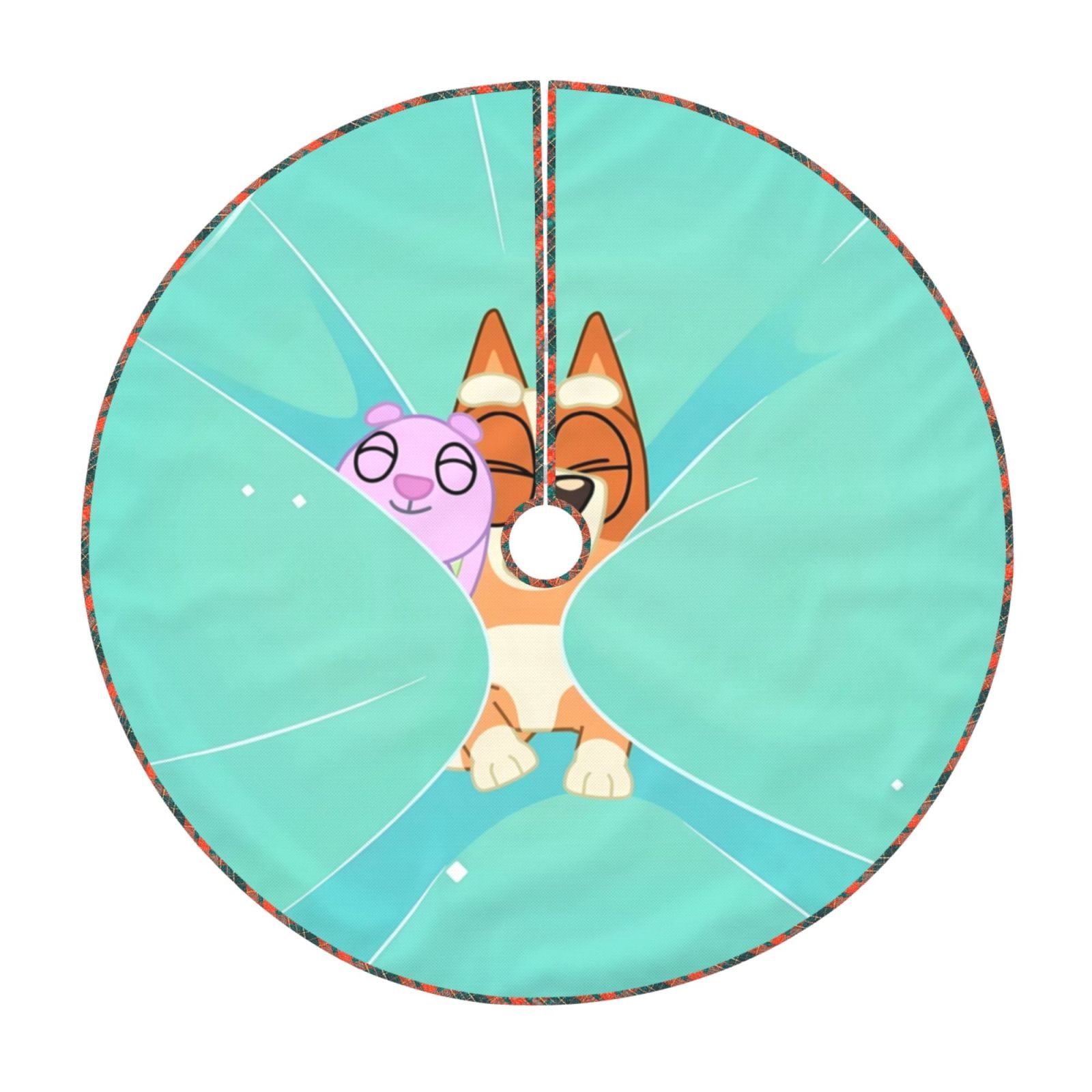 Bogiau Bluey Pattern Christmas Tree Skirt with Ties , Christmas Tree ...