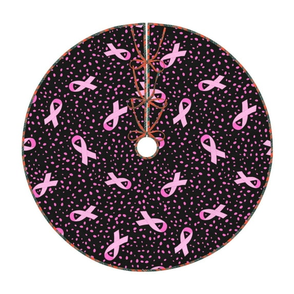 Bogiau Breast Cancer Awareness3 Pattern Christmas Tree Skirt with Ties ...