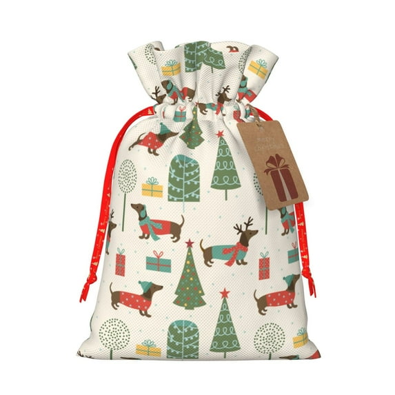 Bogiau Christmas Dachshund Dog Pattern Christmas Gift Bags ,Party Gift ...