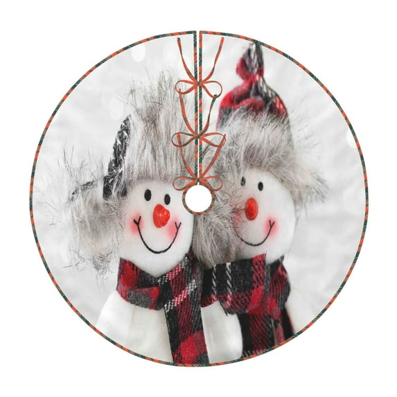 Bogiau Christmas Snowman With Hat Pattern Christmas Tree Skirt with ...