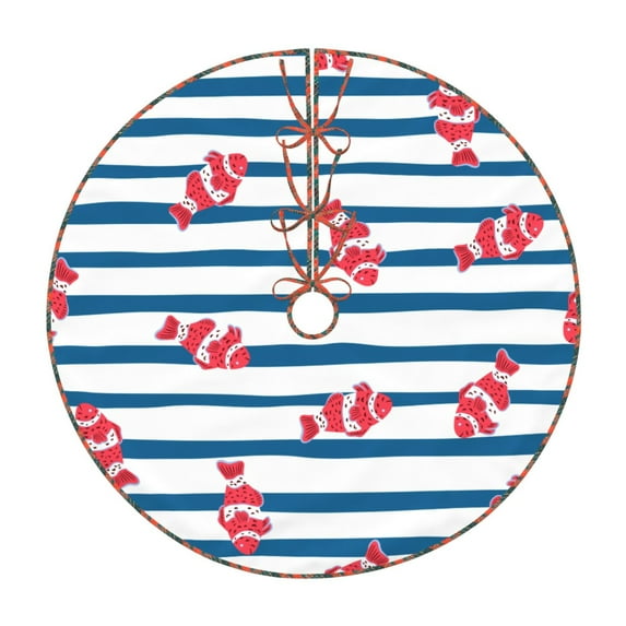 Bogiau Clown Fish Pattern Christmas Tree Skirt with Ties , Christmas ...
