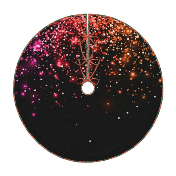 Bogiau Colorful Sparkling Pattern Christmas Tree Skirt with Ties ...