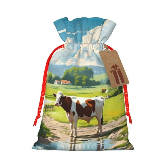 Bogiau Countryside Farm Cow Pattern Christmas Gift Bags ,Party Gift Bag ...