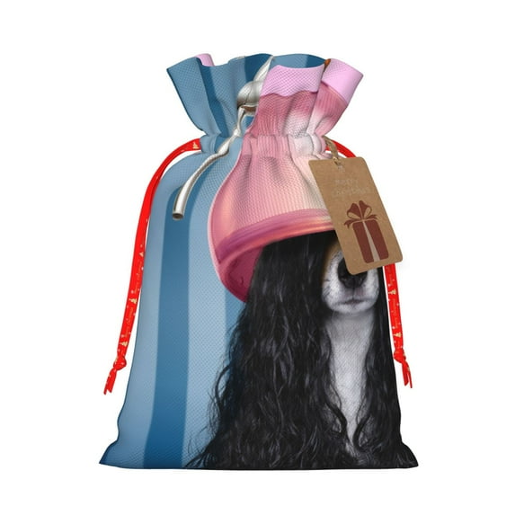 Bogiau Dog in Hairdresser Pattern Christmas Gift Bags ,Party Gift Bag ...